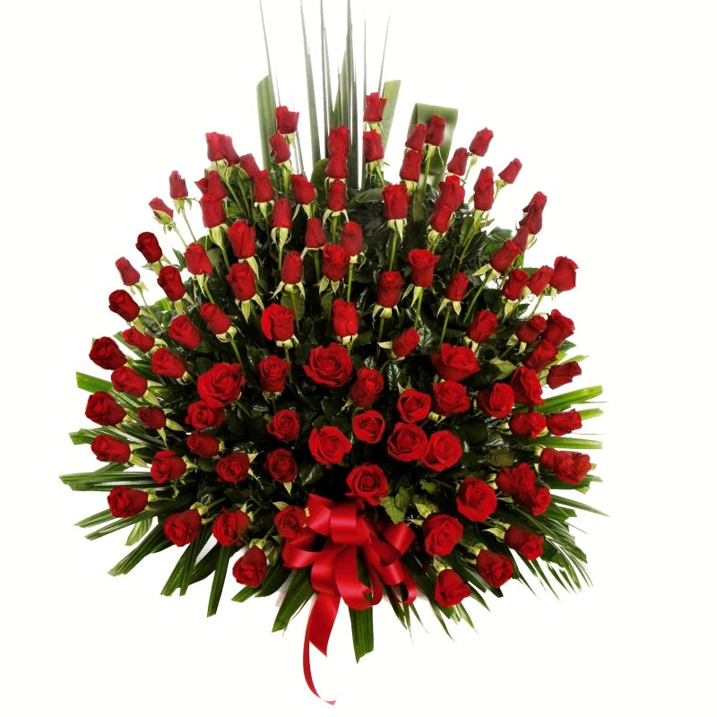 Red Rose Bowl Arrangement – Flowers Of Adelaide